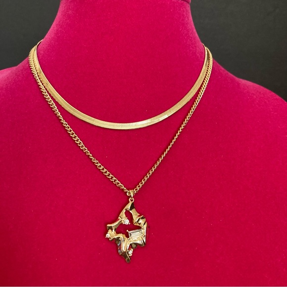 Jewelry | Layered Necklace Adjustable Gold Tone New No Tags | Poshmark
